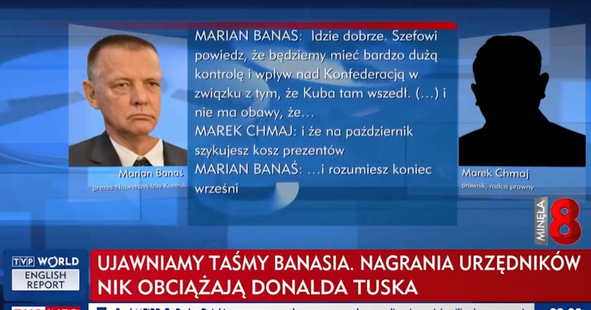 [AUDIO] TVP Info ujawnia szokujące „taśmy Banasia”: Prezes NIK spotkał się z prawnikiem Tuska ...