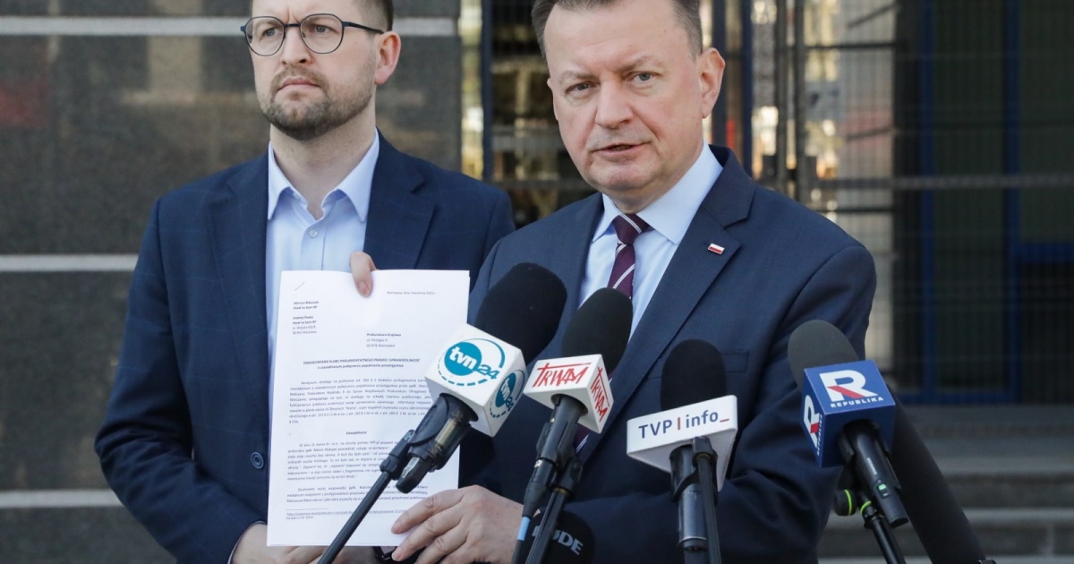 Mariusz Błaszczak składa zawiadomienie przeciw prokuratorowi wojskowemu