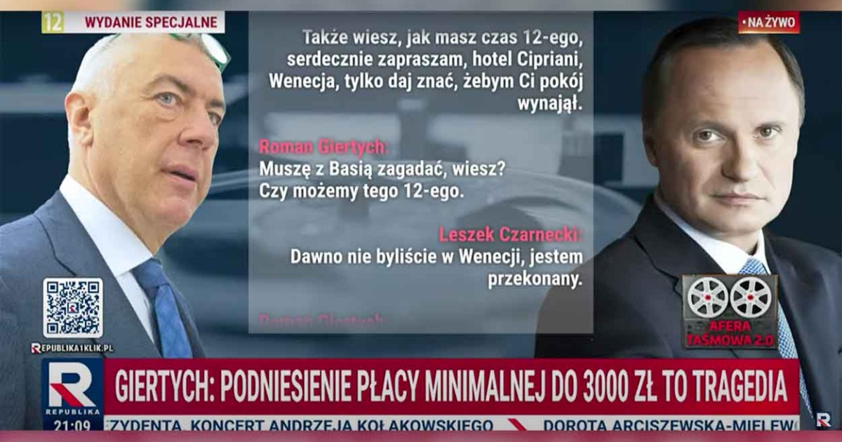 Roman Giertych i Leszek Czarnecki. Ujawniono nowe taśmy